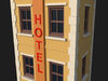 3D model Lowpoly Building Hotel Low-poly 3D model VR / AR / low-poly ...