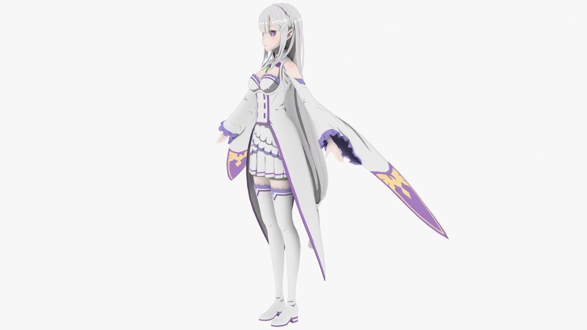Emilia - Re Zero kara Hajimeru Isekai Seikatsu 3D model | CGTrader