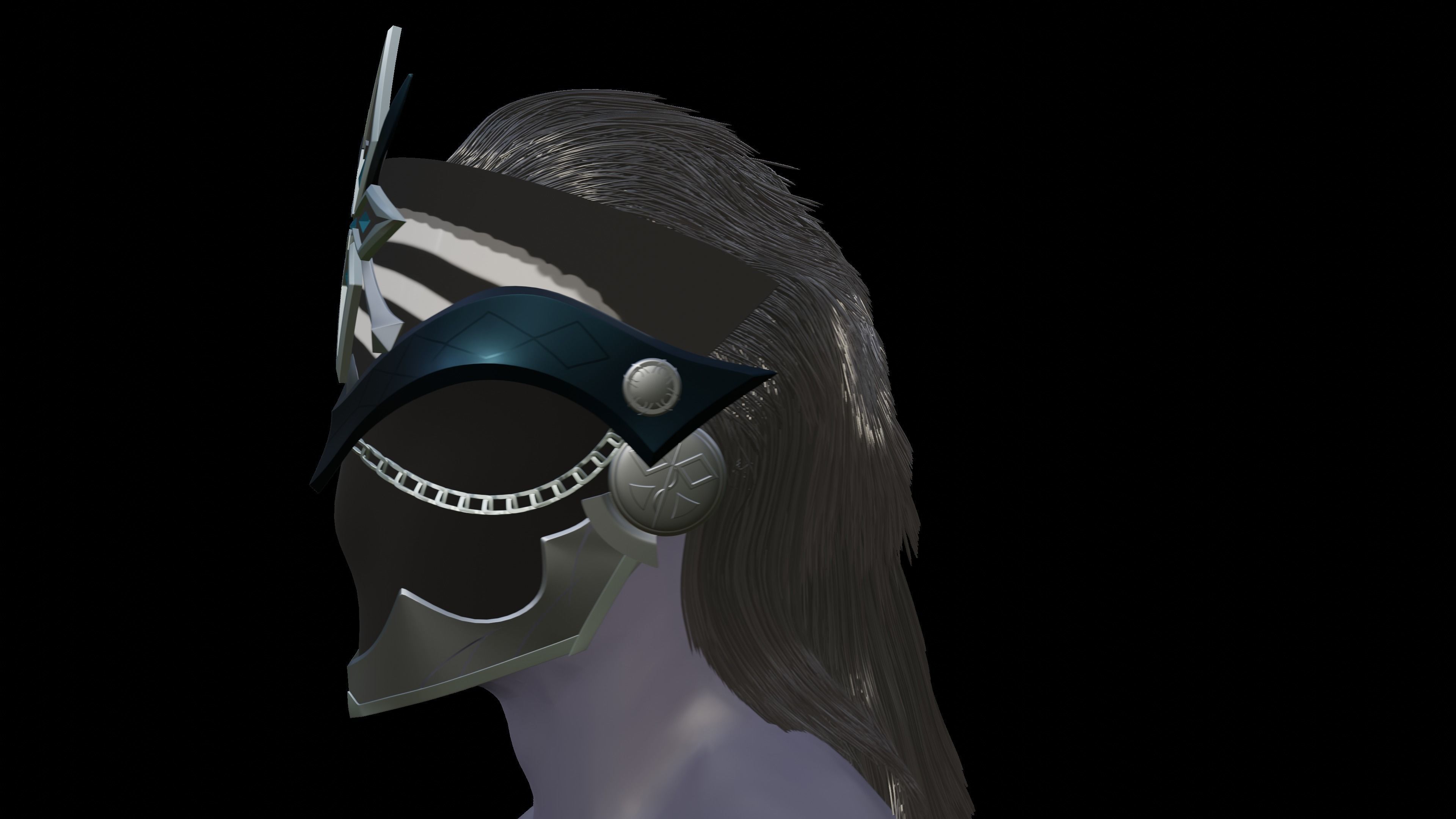 A WINTER NIGHT GENSHIN IMPACT COSPLAY MASK CAPITANO 3D model 3D ...