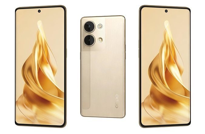 OPPO Reno 9 Gold 3D model | CGTrader