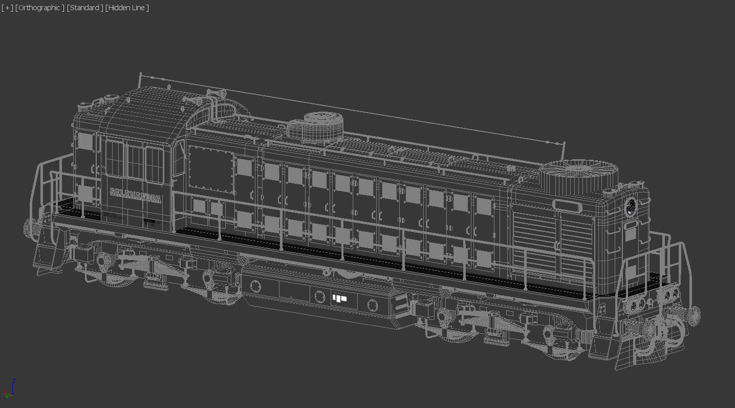 Diesel locomotive 3D model | CGTrader
