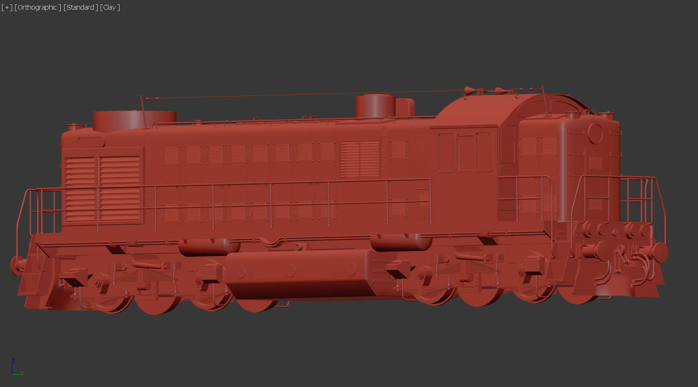 Diesel locomotive 3D model | CGTrader