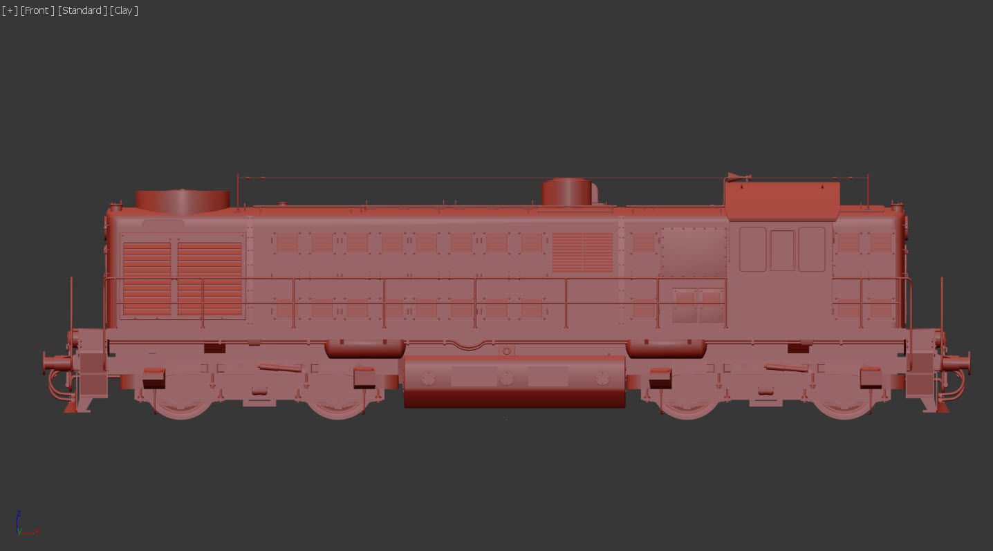 Diesel locomotive 3D model | CGTrader