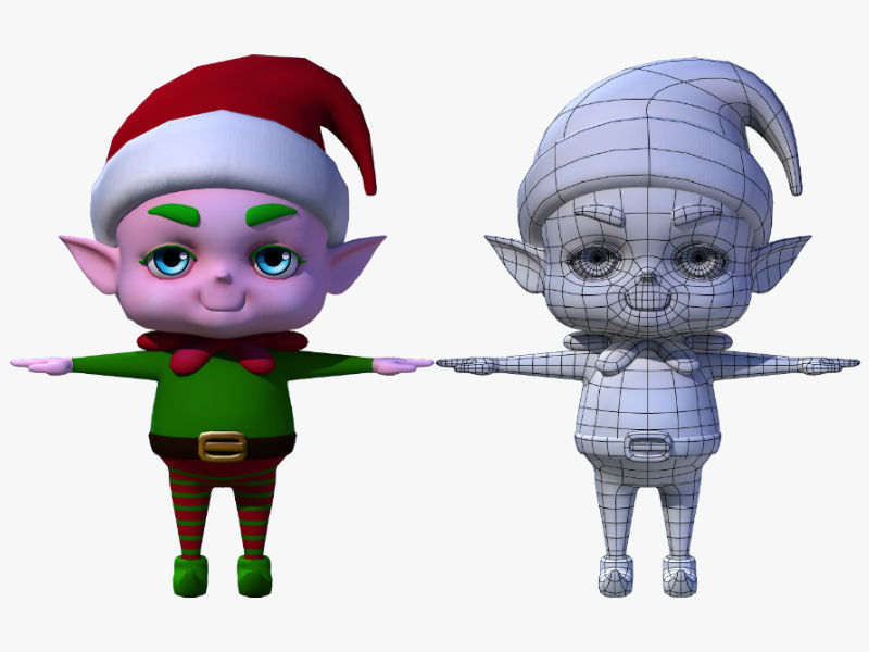 3D model Happy Elves Happy New Year VR / AR / low-poly | CGTrader