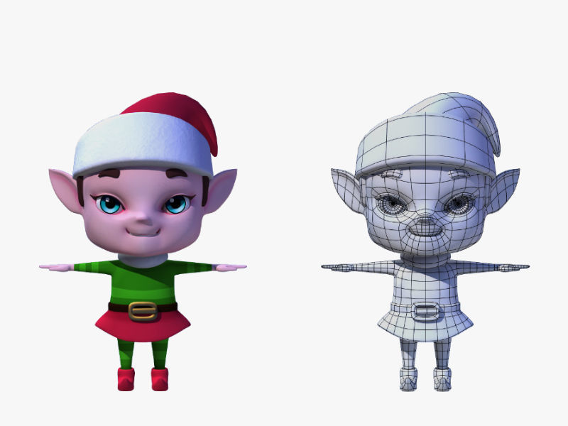 3D model Happy Elves Happy New Year VR / AR / low-poly | CGTrader