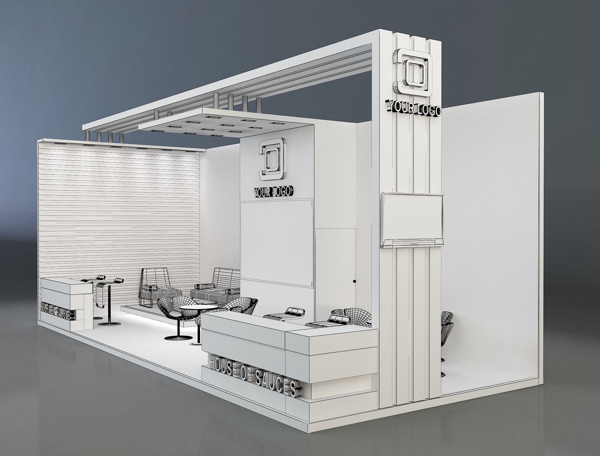 Booth Exhibition Stand a638a 3D model | CGTrader