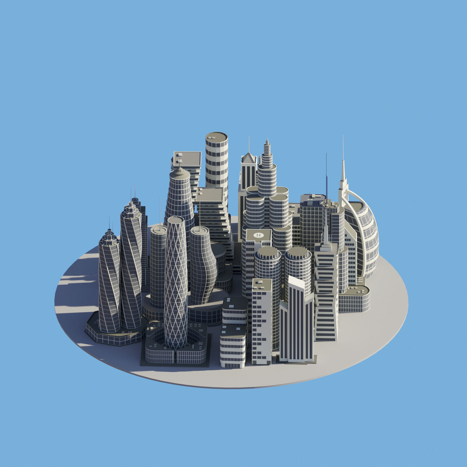 3D model Cartoon Buildings VR / AR / low-poly | CGTrader