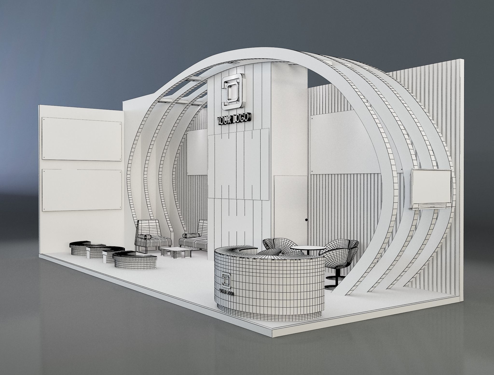 Booth Exhibition Stand a639 3D model | CGTrader