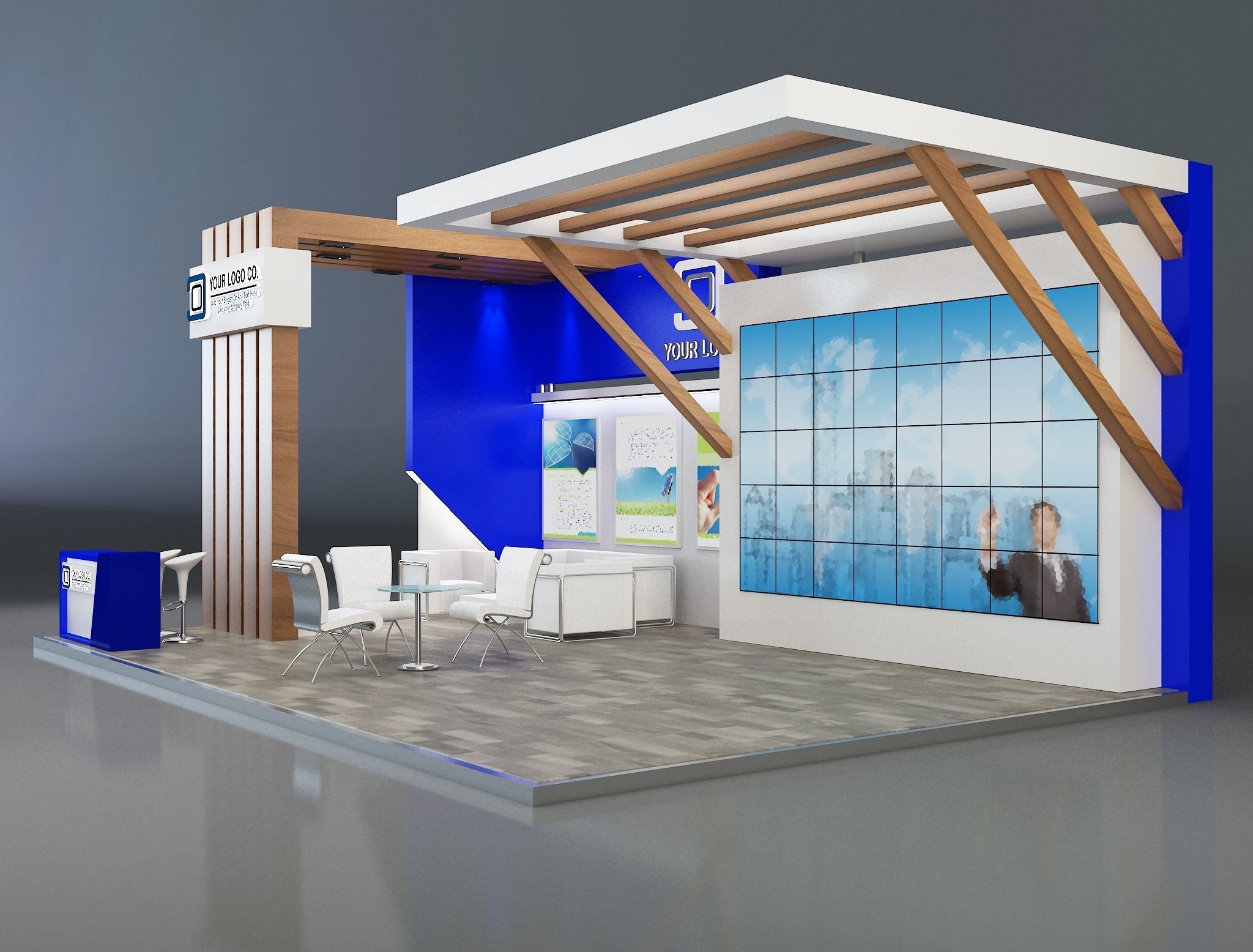 Booth Exhibition Stand a641 3D model | CGTrader