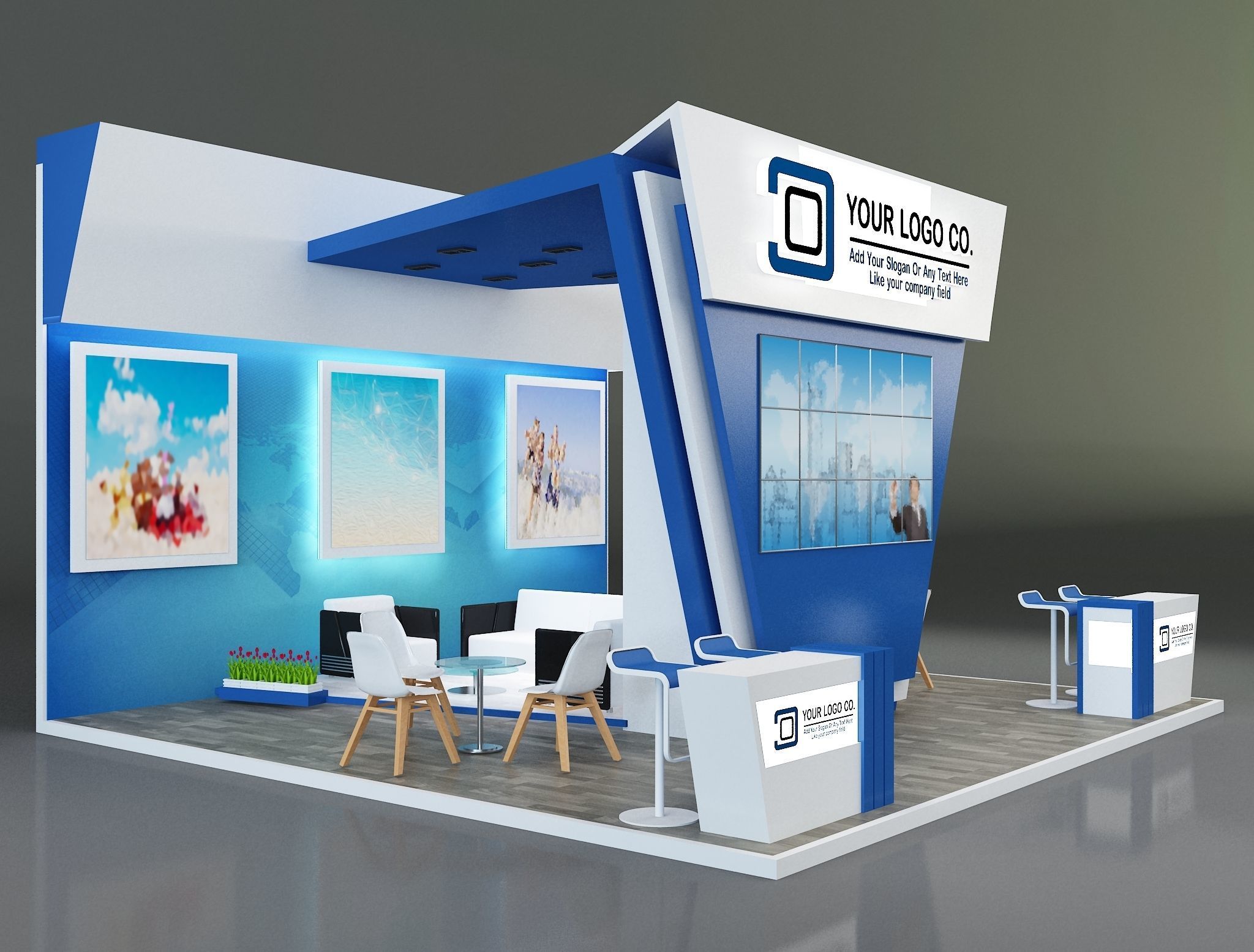 Booth Exhibition Stand a643 3D model | CGTrader
