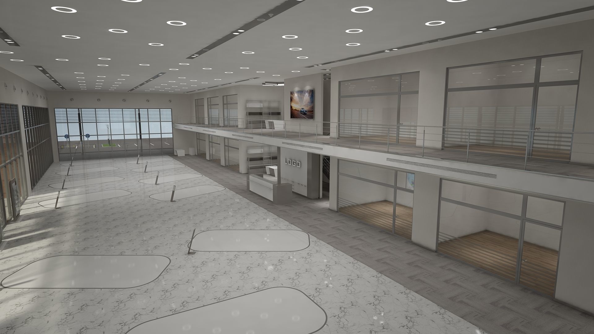 Car Showroom 3D model | CGTrader