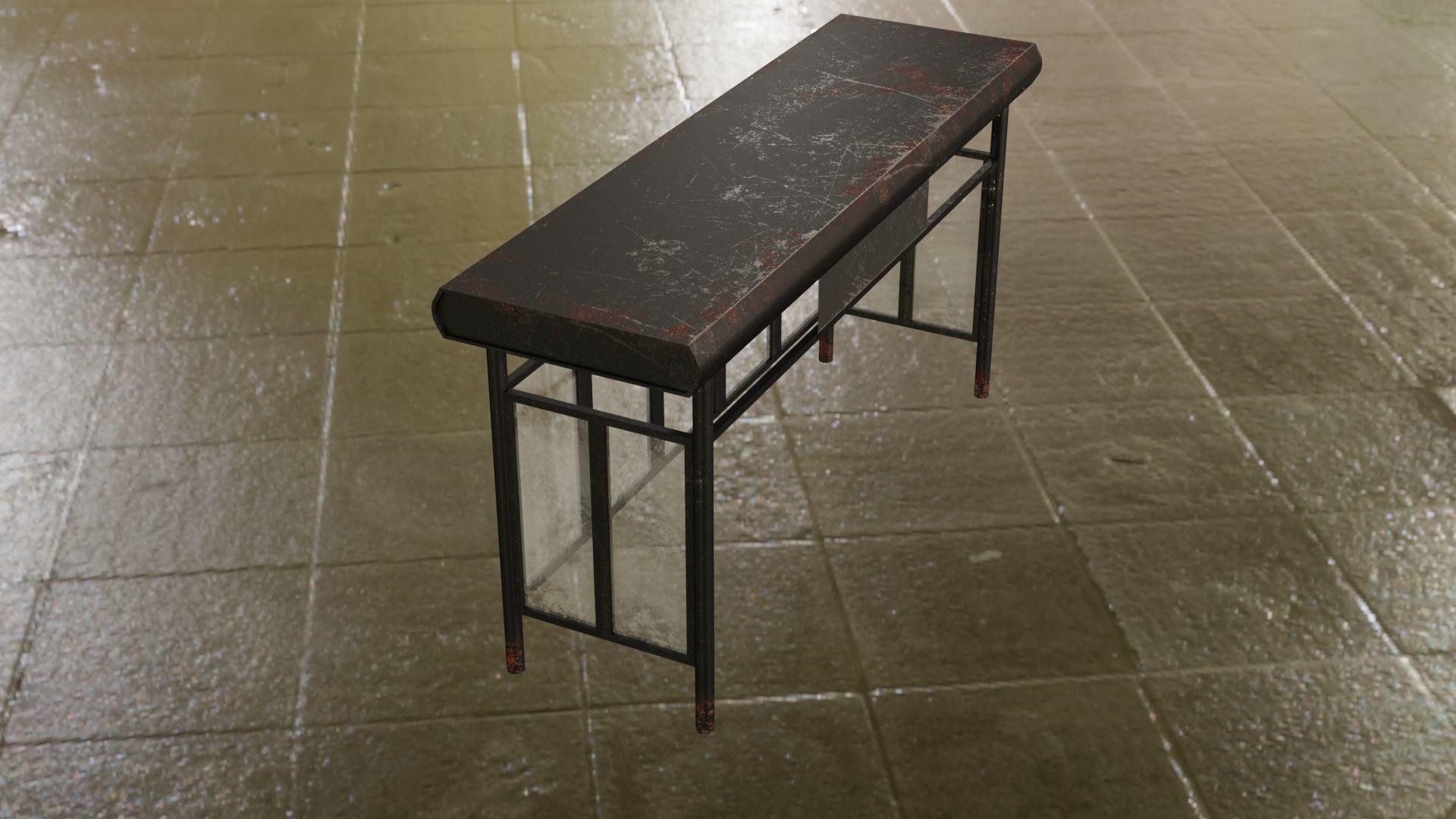 Rusty Bus Station free VR / AR / low-poly 3D model | CGTrader