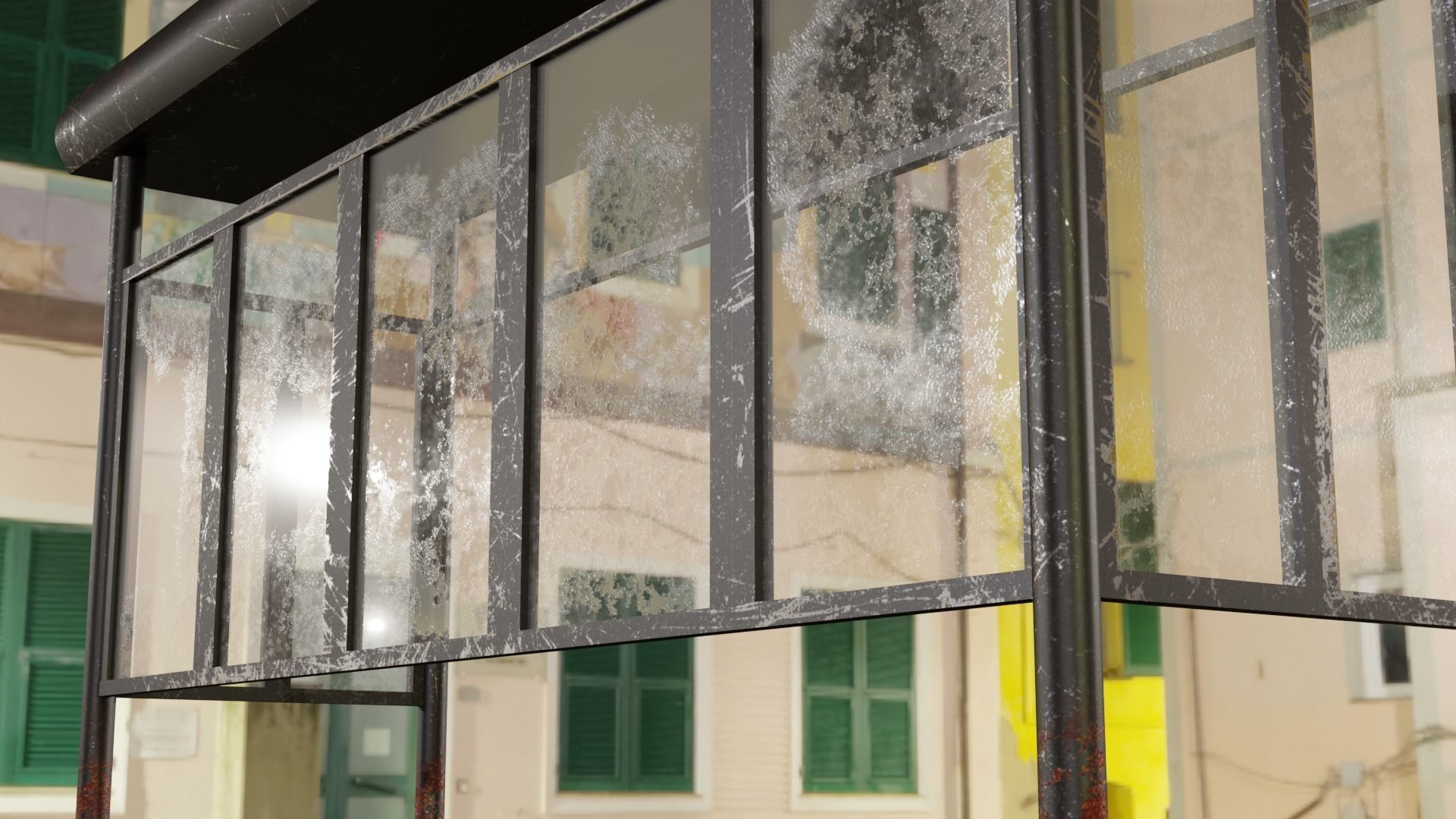 Rusty Bus Station free VR / AR / low-poly 3D model | CGTrader