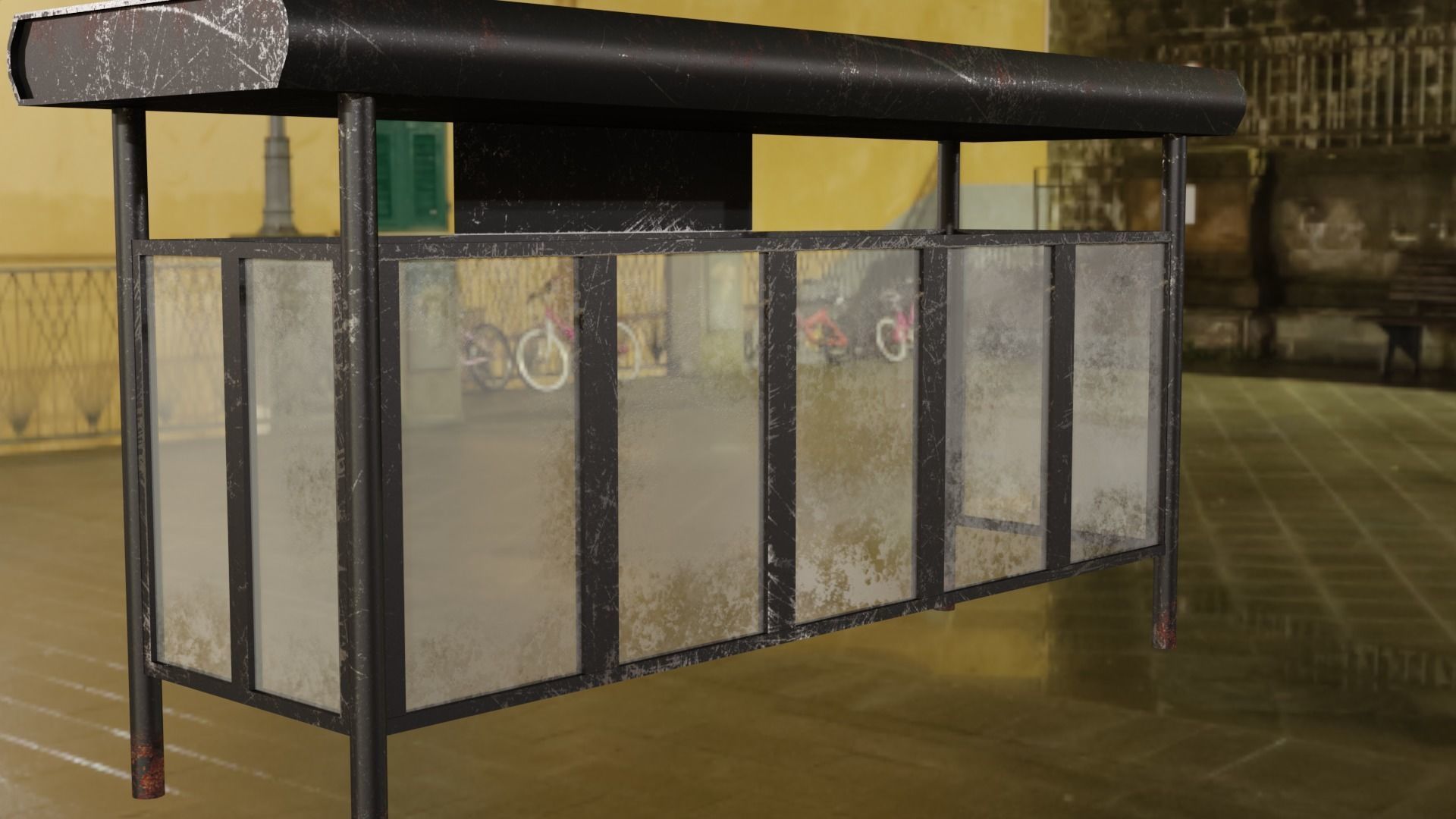 Rusty Bus Station free VR / AR / low-poly 3D model | CGTrader