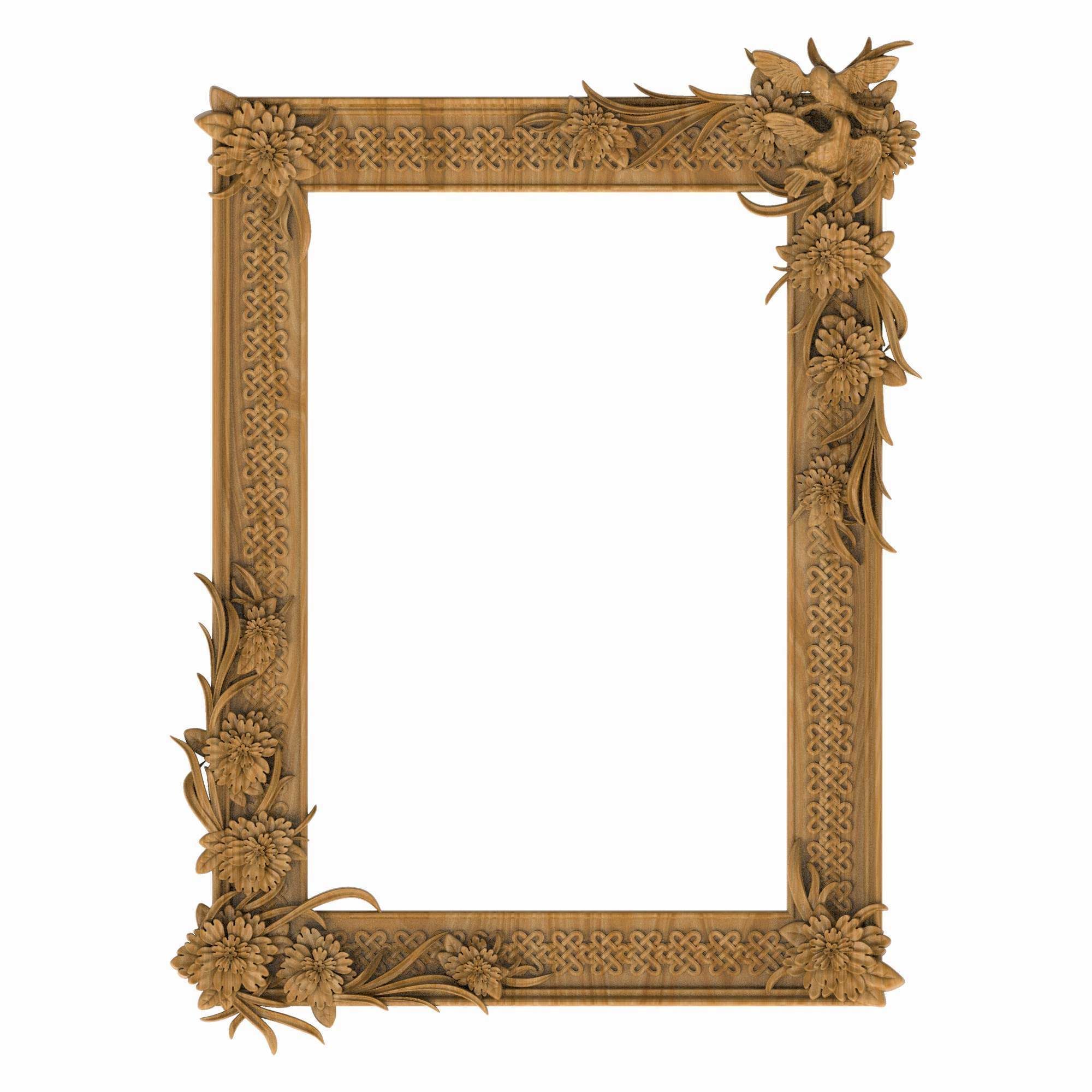 Carved picture frame STL 3D model | CGTrader