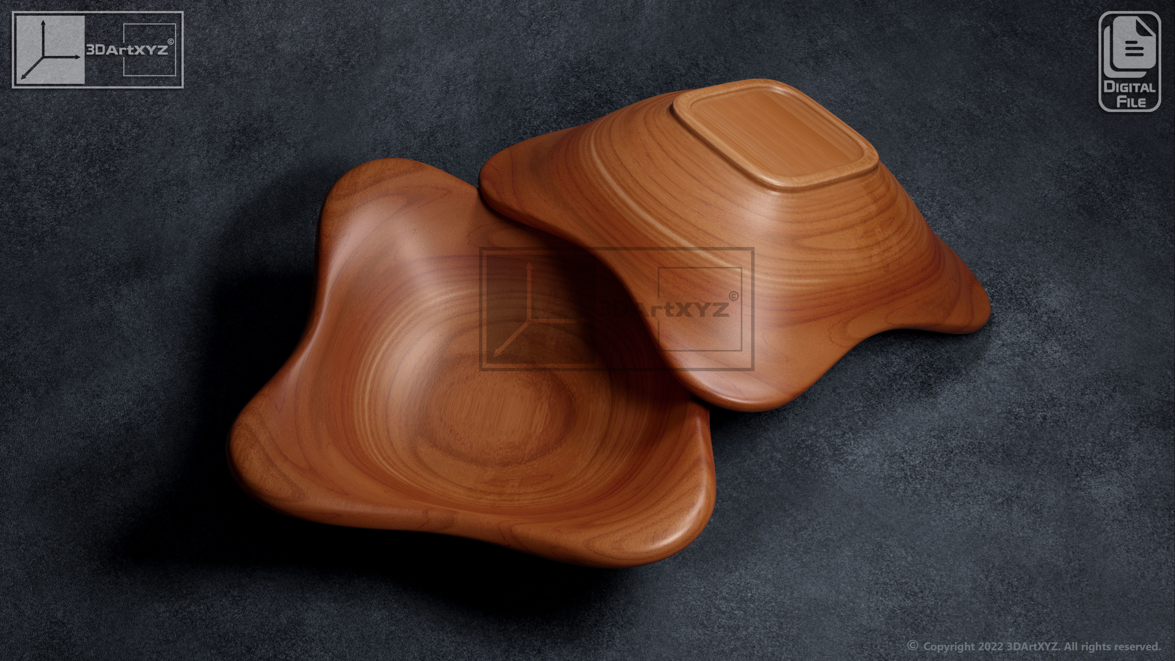 Square Bowl - CNC Files for Wood 3D model | CGTrader