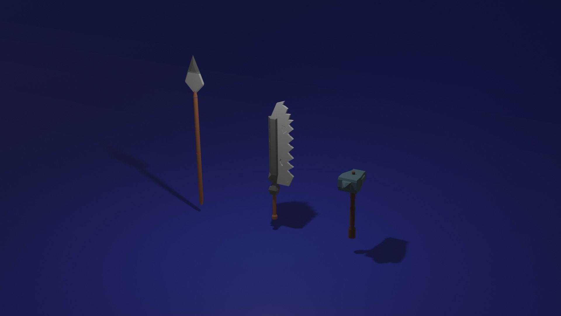Spear Hammer Sword free VR / AR / low-poly 3D model | CGTrader