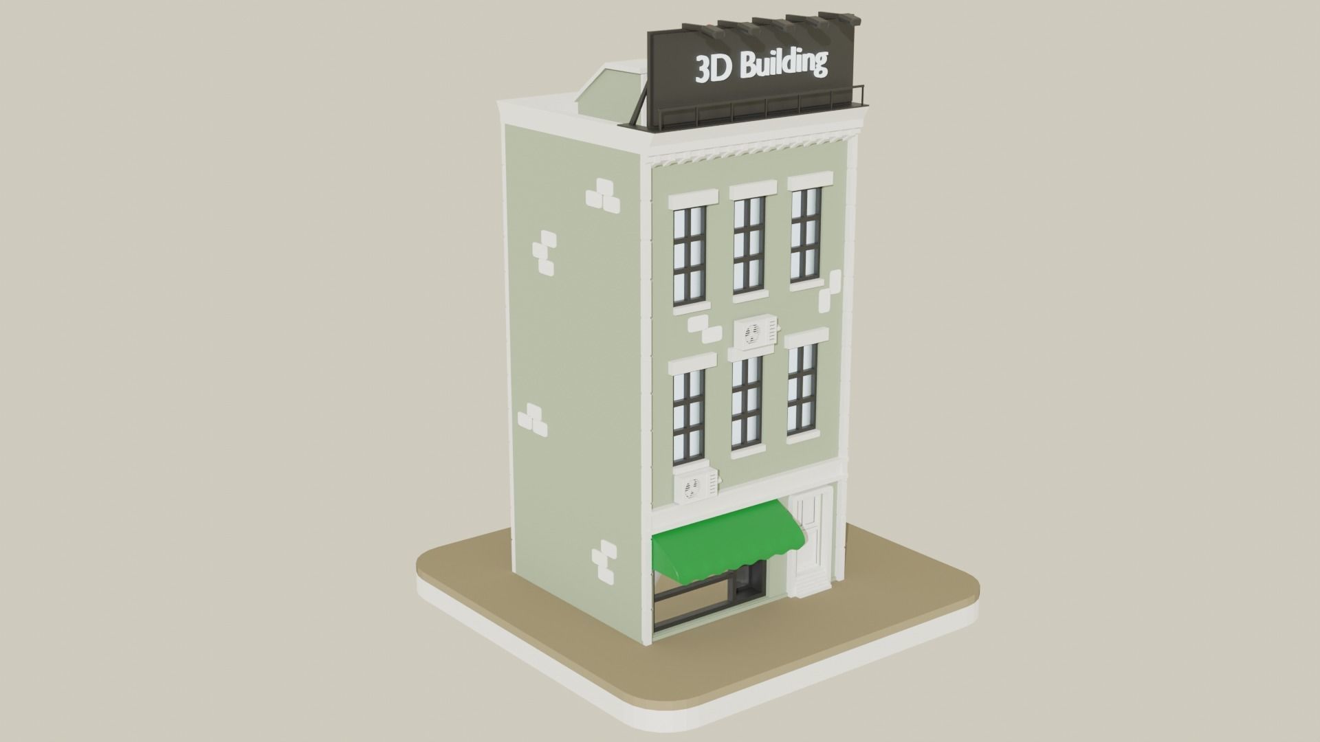 3D model Cartoon Buidling VR / AR / low-poly | CGTrader