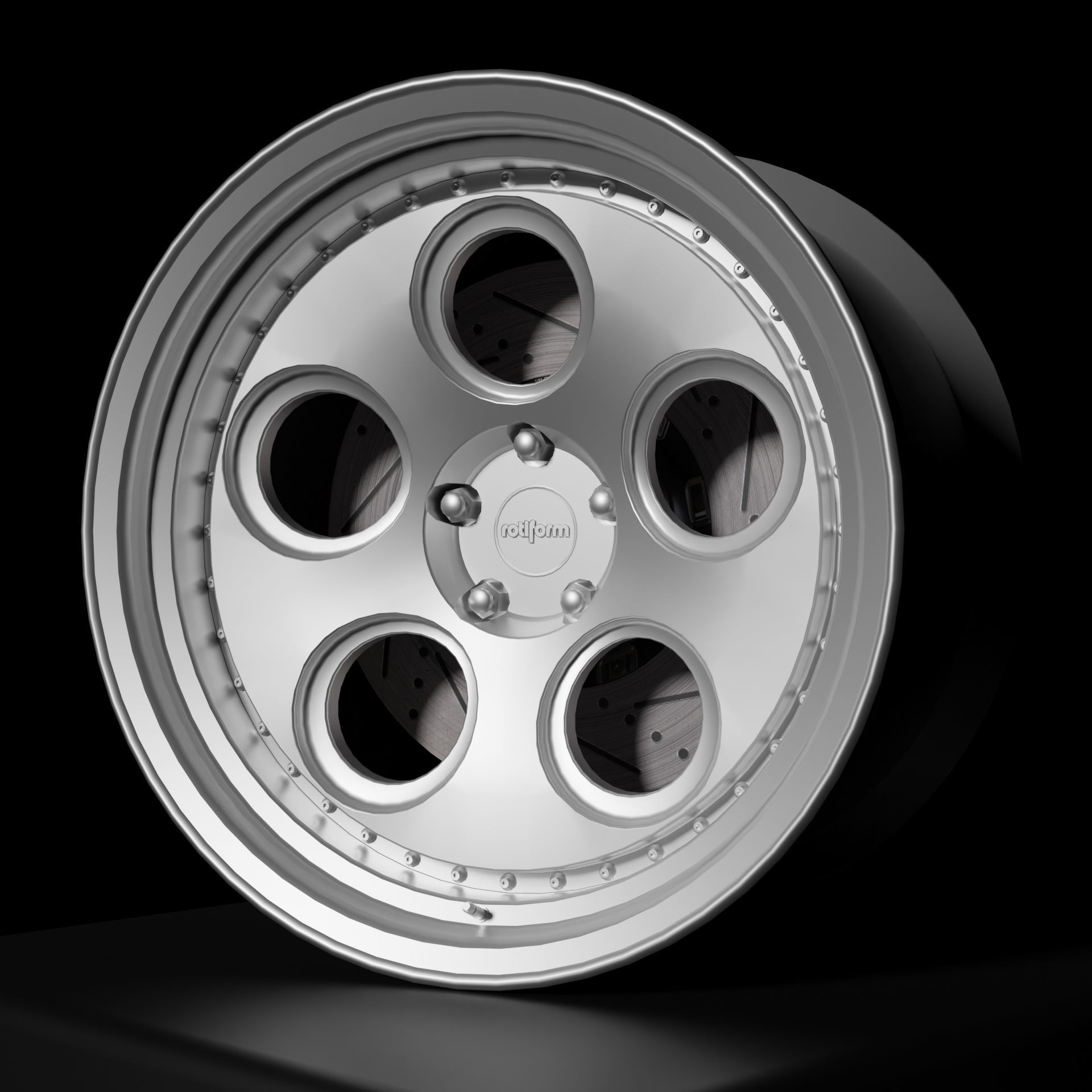 3D model DIA - 3 Piece Wheels - Game Ready VR / AR / low-poly | CGTrader
