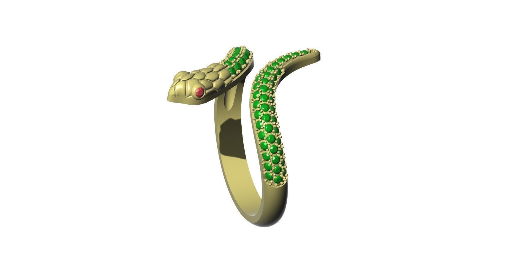 Snake Diamond Ring free 3D model 3D printable | CGTrader
