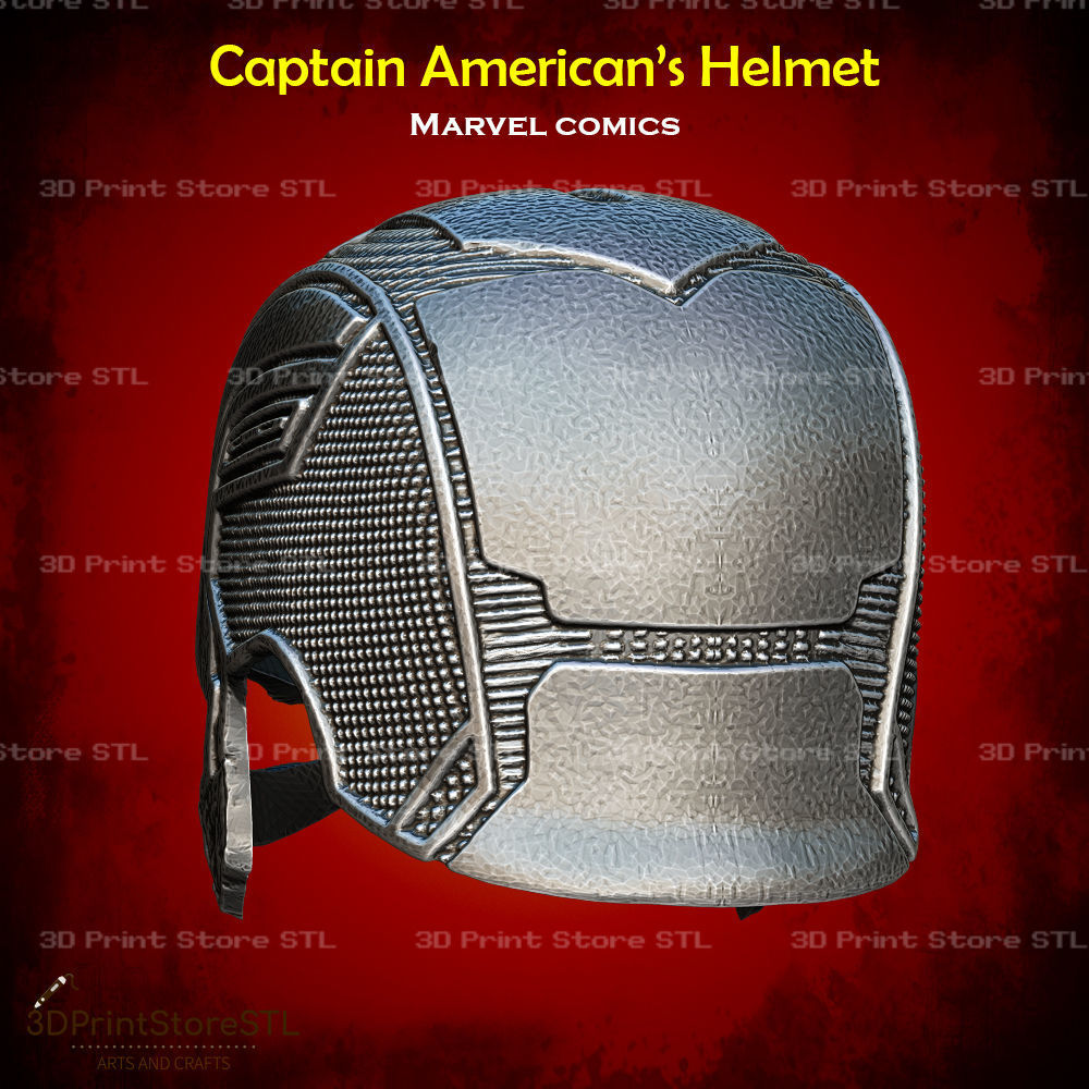 Captain American Helmet Cosplay Marvel comics - STL File 3D model 3D printable | CGTrader