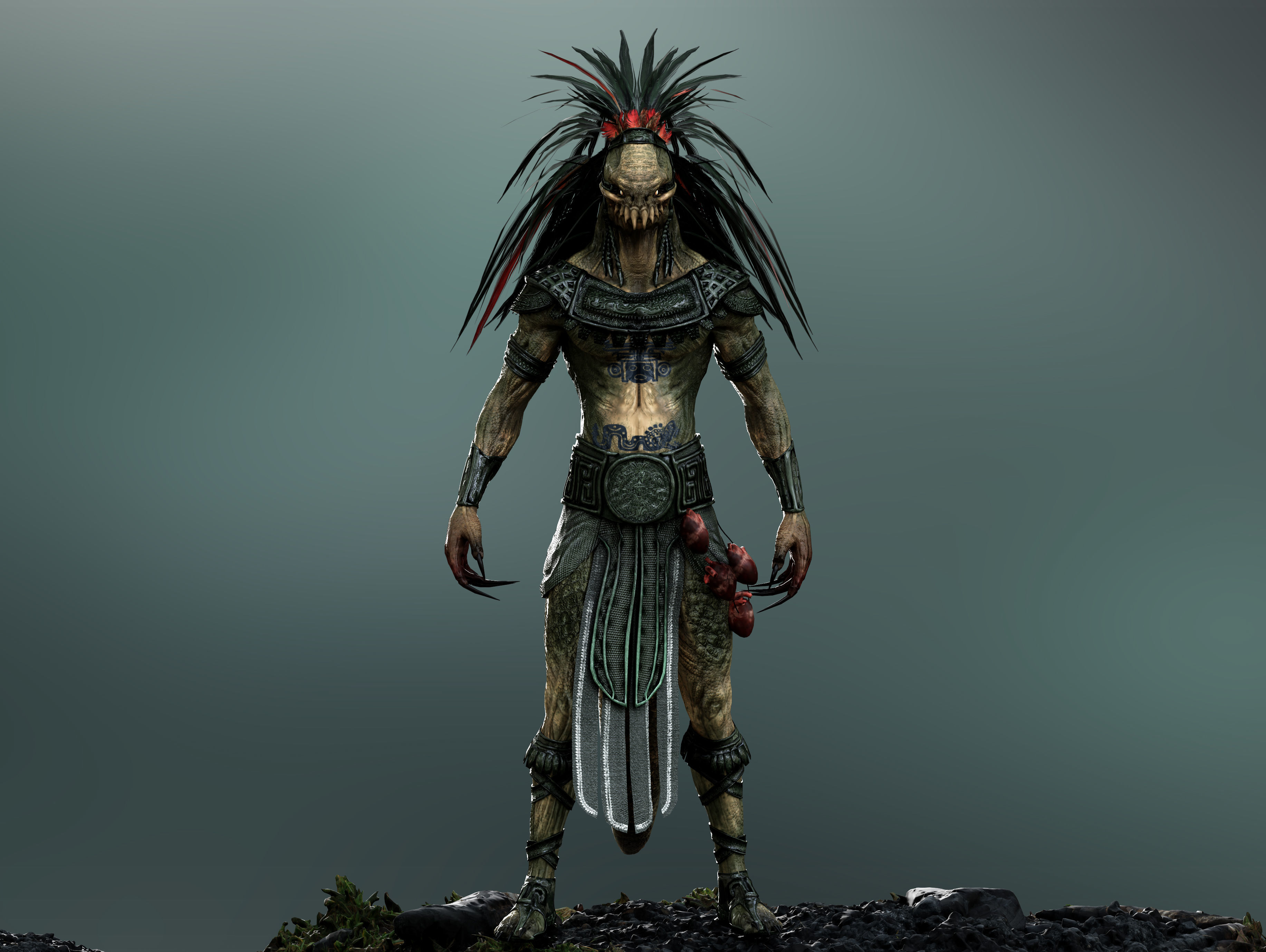 3D model Aztec God Quetzalcoatl VR / AR / low-poly rigged | CGTrader