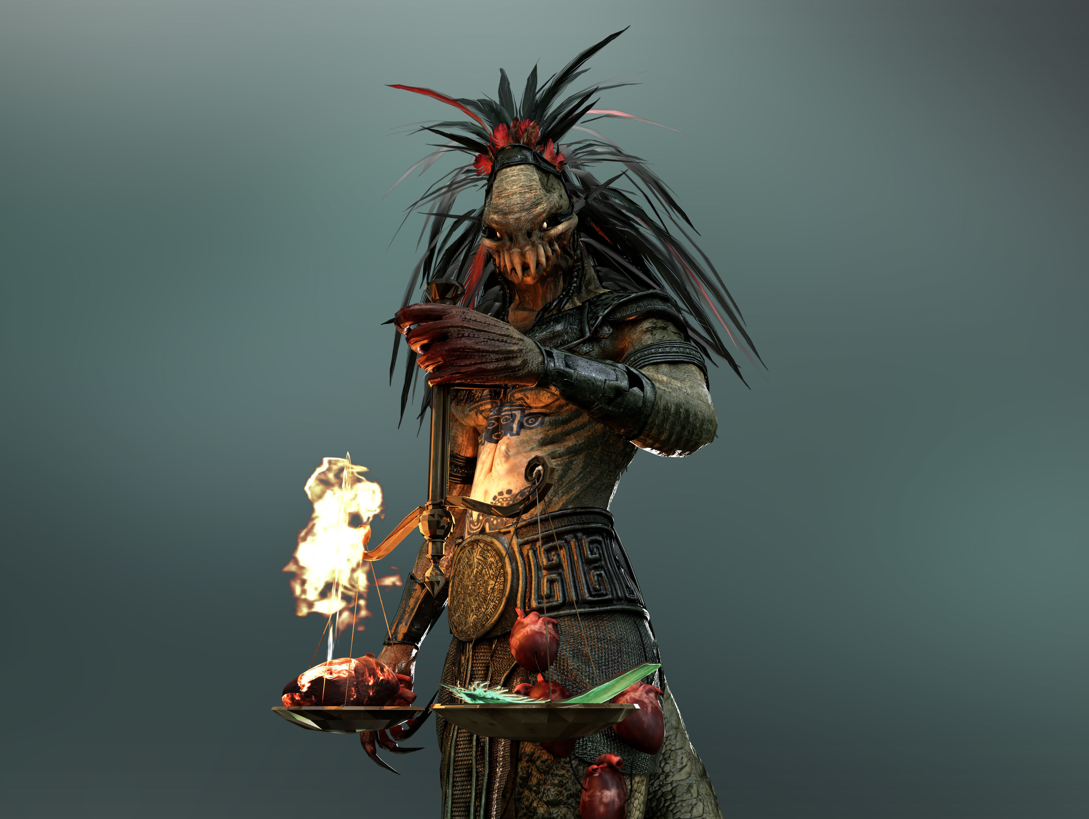 3D model Aztec God Quetzalcoatl VR / AR / low-poly rigged | CGTrader