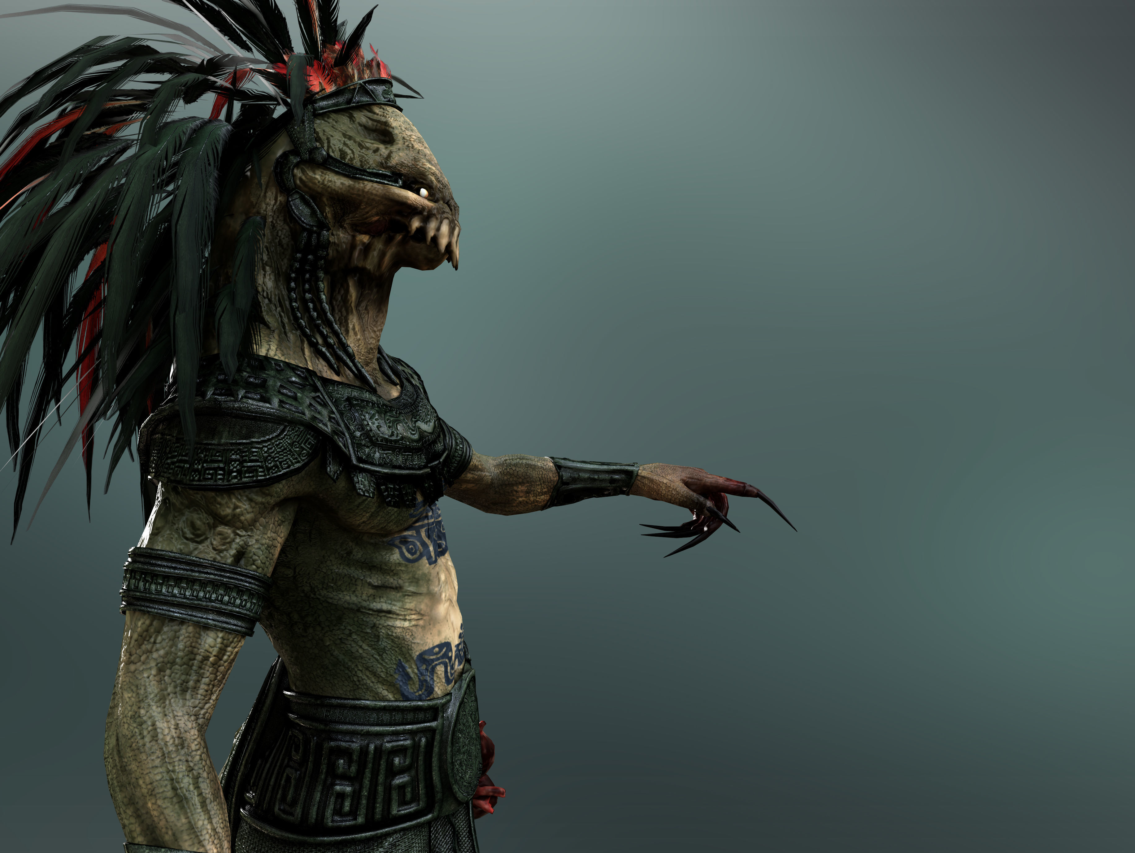 3D model Aztec God Quetzalcoatl VR / AR / low-poly rigged | CGTrader