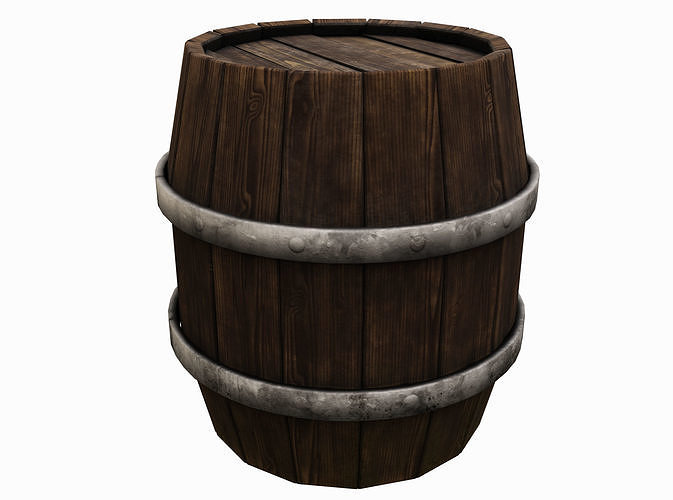 3D model Barrel Wooden VR / AR / low-poly | CGTrader