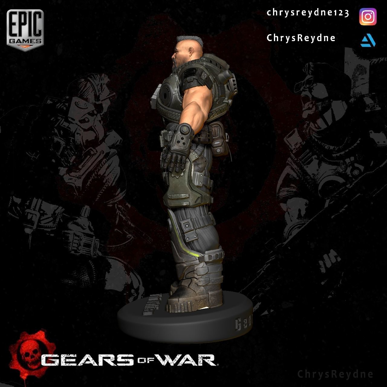 Tai Kaliso Gears of War 3D model 3D printable | CGTrader