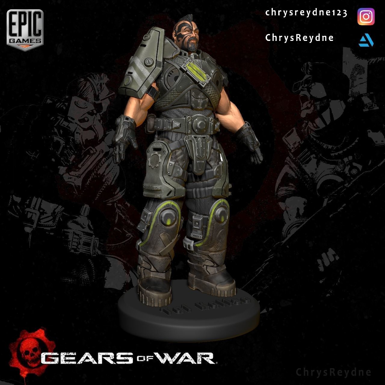 Tai Kaliso Gears of War 3D model 3D printable | CGTrader