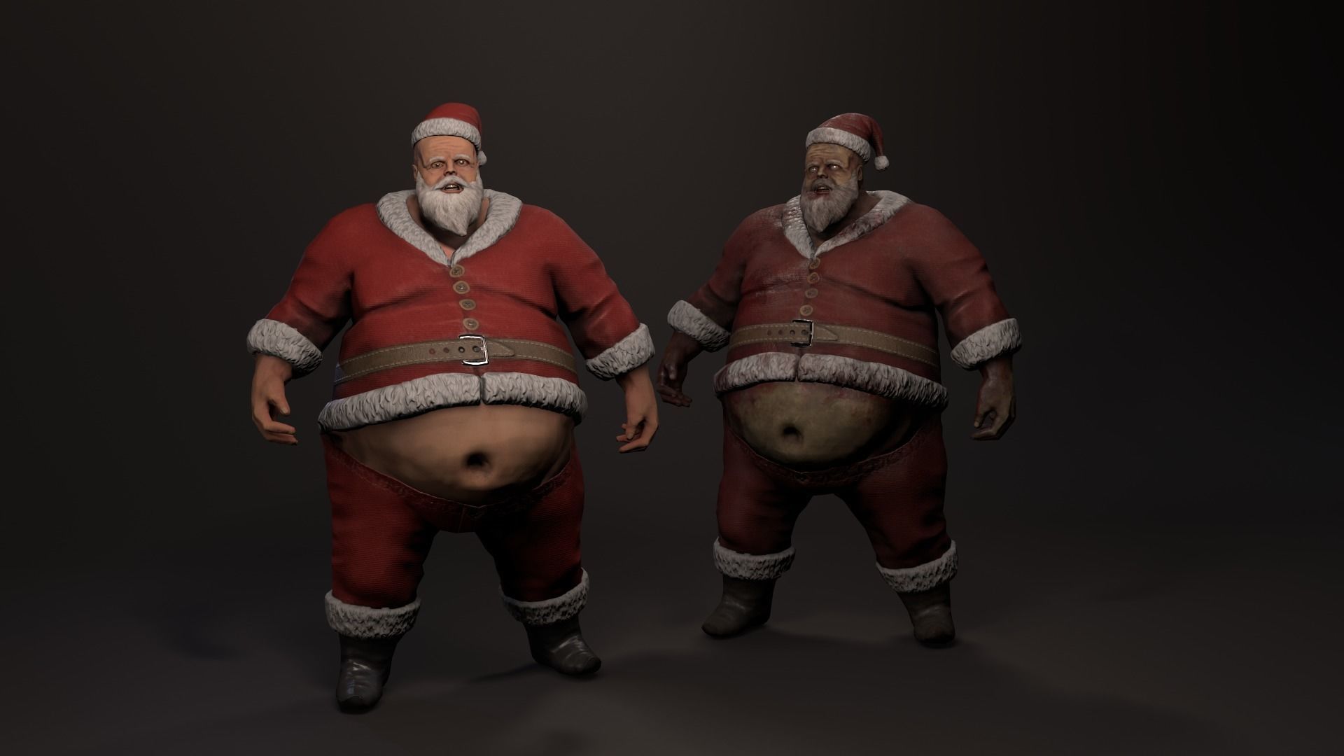 3D model Bad Santa VR / AR / low-poly rigged | CGTrader