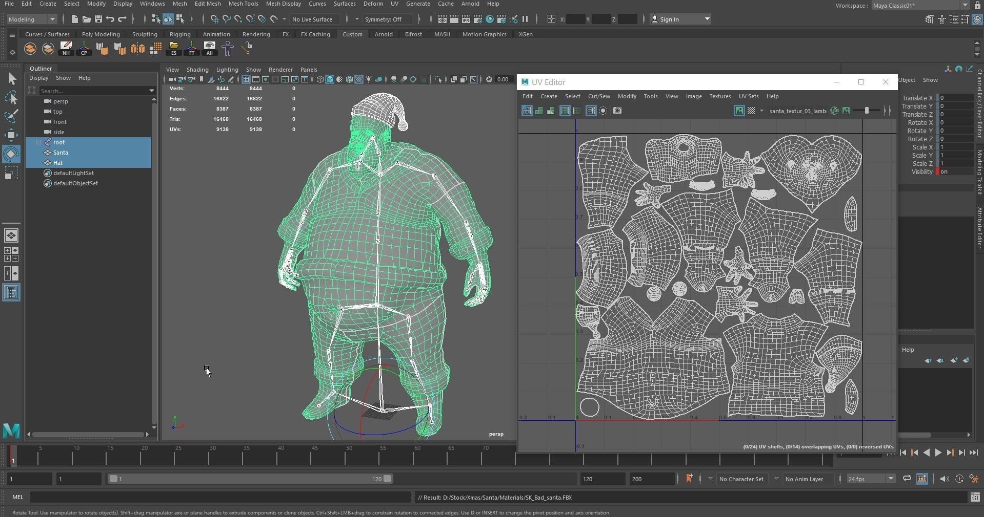 3D model Bad Santa VR / AR / low-poly rigged | CGTrader
