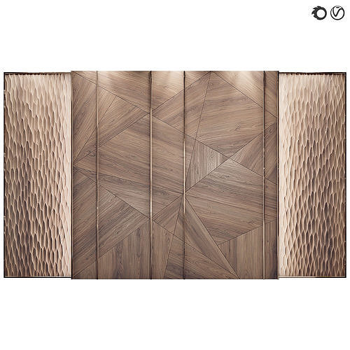 Decor wood Panel 85 3D model | CGTrader