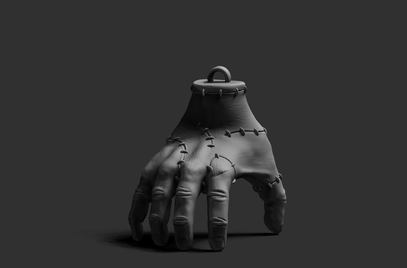 Thing Addams Keychain 3D model 3D printable | CGTrader