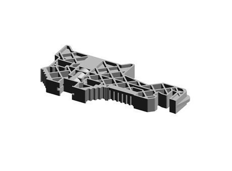 Busbar support DIN-rail mount free 3D model | CGTrader