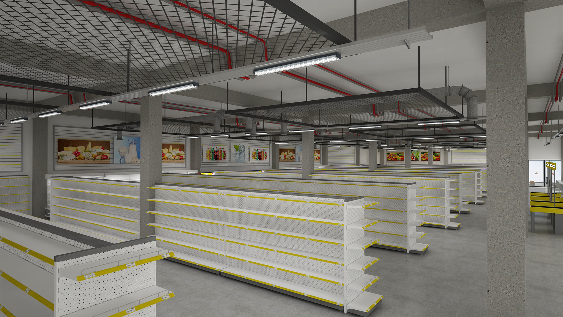 Supermarket Building Full 3D model | CGTrader