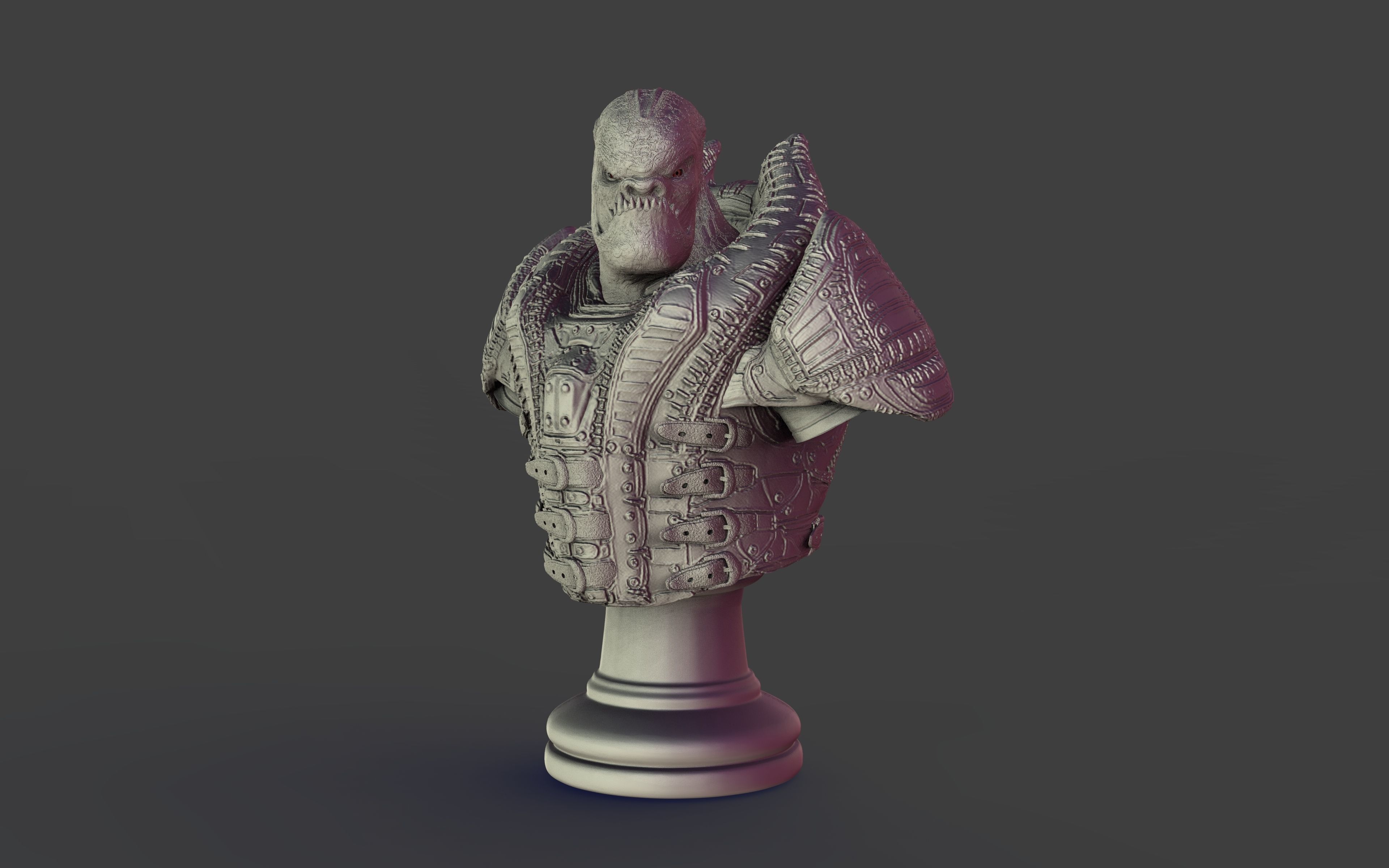 ONE10 General Raam Bust - Gear of Wars 3D model 3D printable | CGTrader