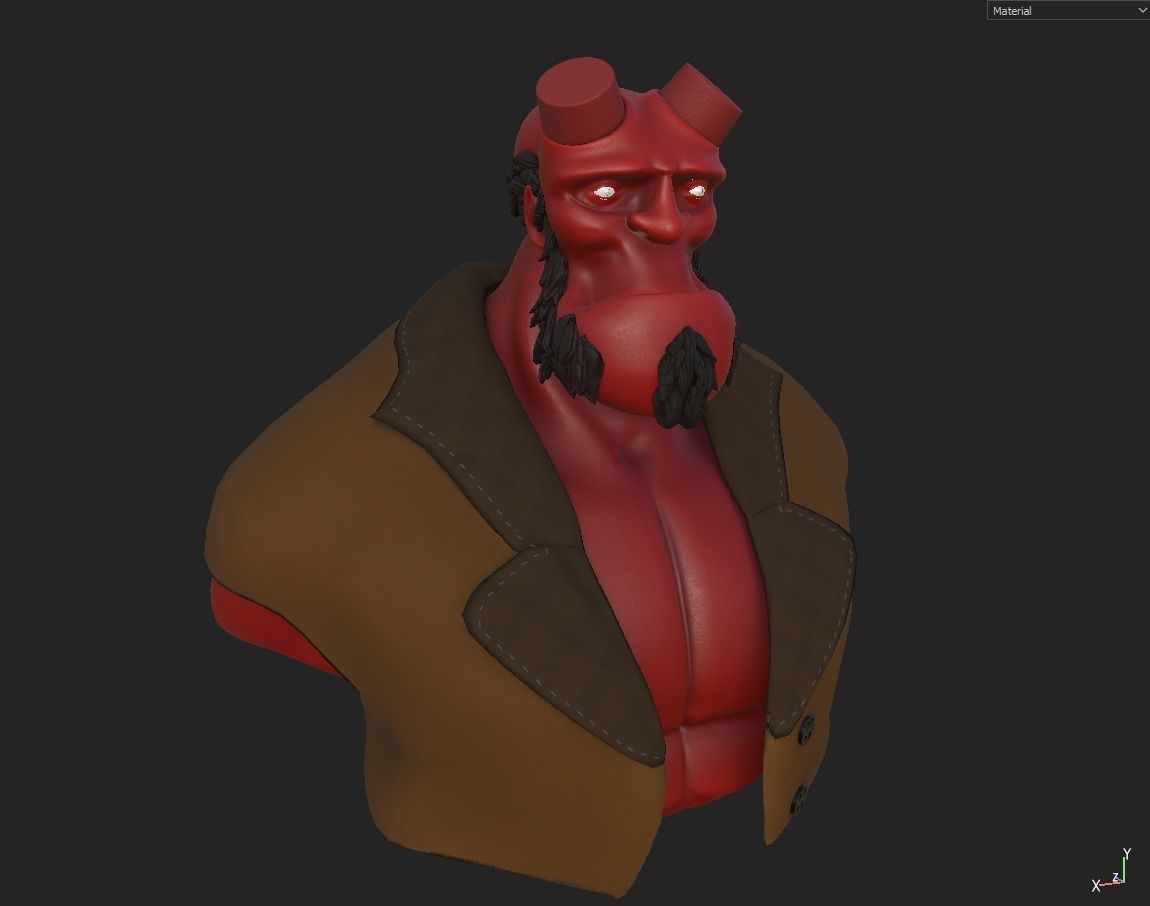 Hellboy fanart 3D model | CGTrader