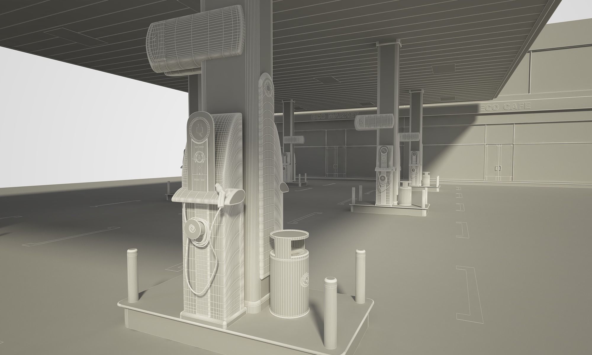 Gas Station 3D model | CGTrader