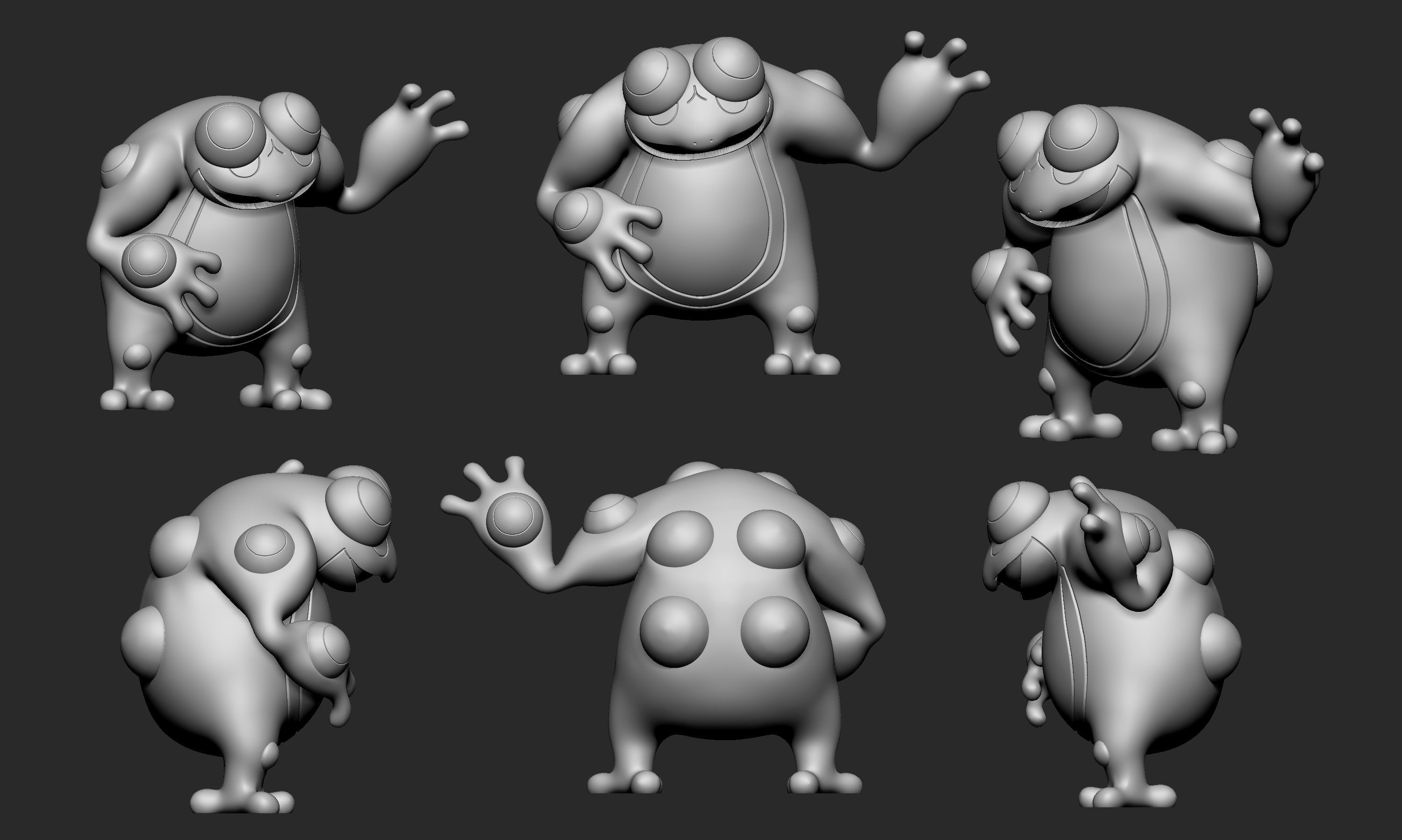 Pokemon Tympole Palpitoad And Seismitoad With 2 Poses 3d Model 3d