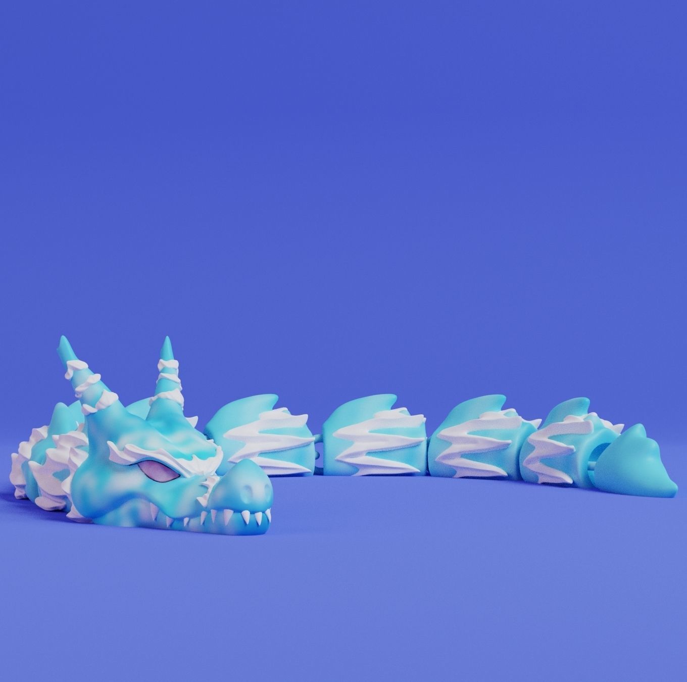 Articulated Flexi Water Dragon free 3D model 3D printable | CGTrader