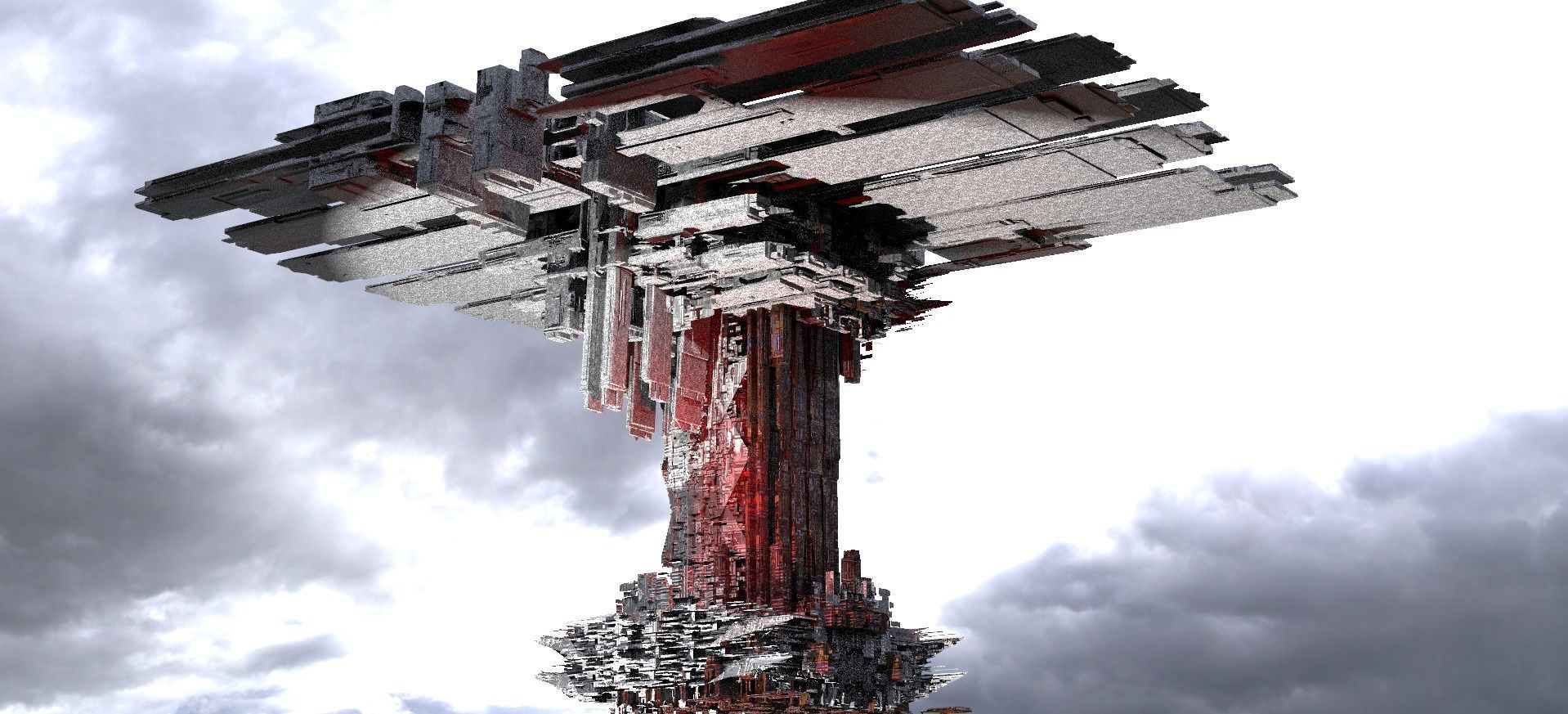 Solar Cyberpunk Ship 3D model | CGTrader