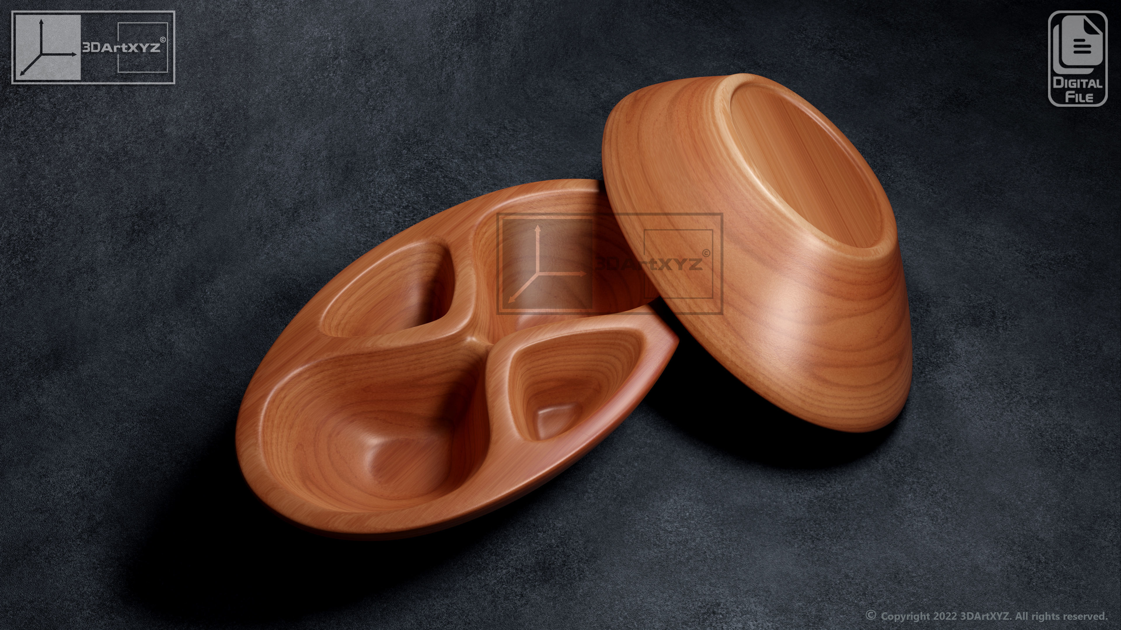 Oval Bowl - CNC Files for Wood - STL 3D model | CGTrader