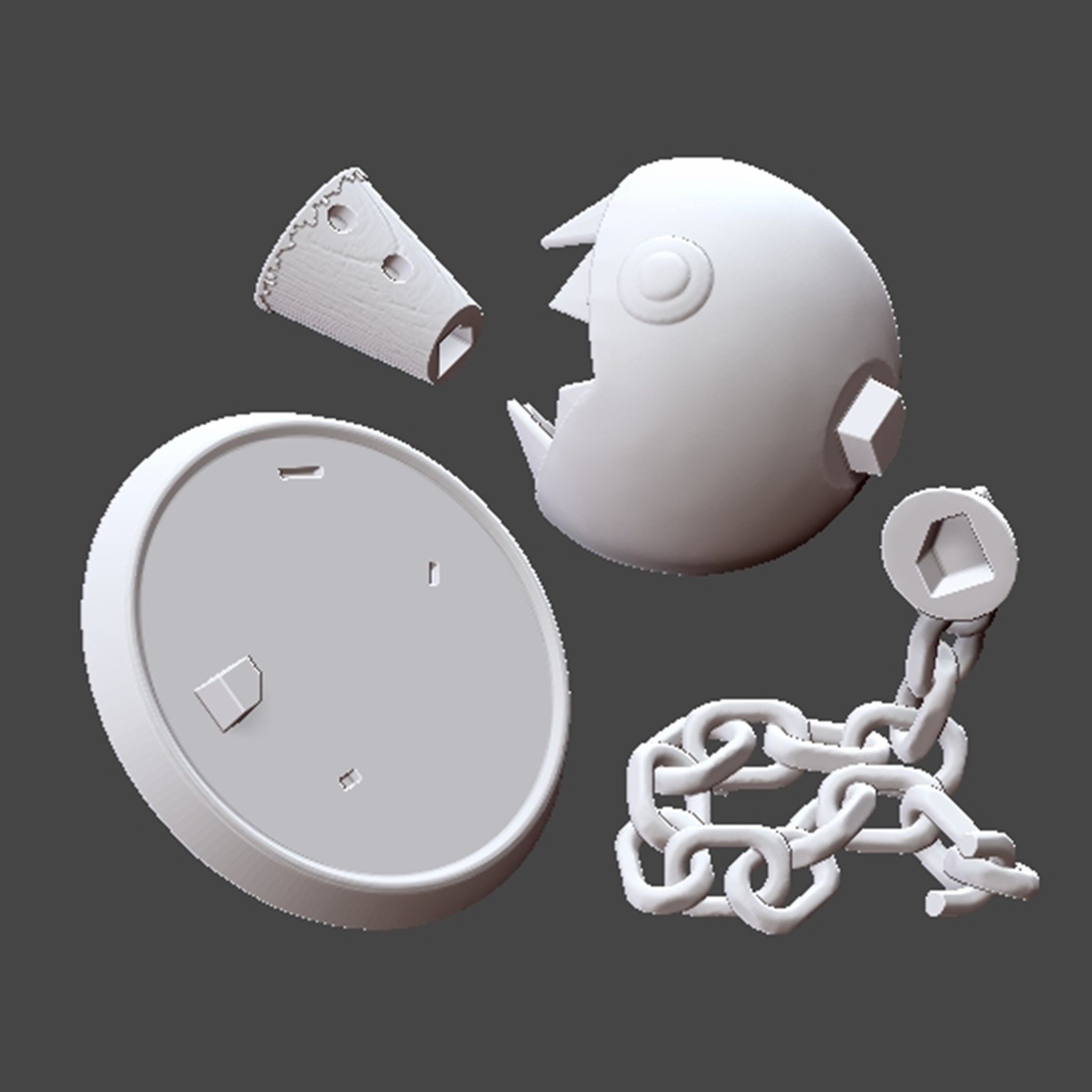 Chain Chomp Mario Based 3D model 3D printable | CGTrader