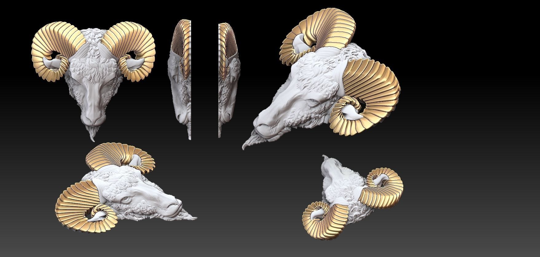 Aries Zodiac Sign pendant 3D model 3D printable | CGTrader