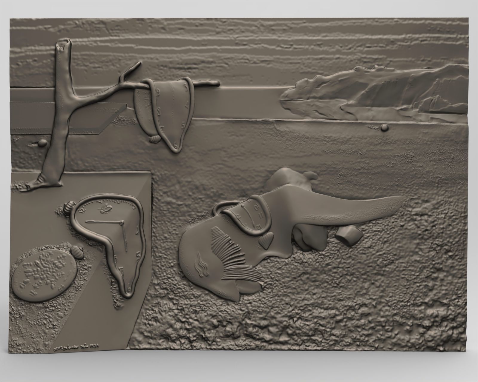 Dali 3d model The Persistence of Memory 3D model 3D printable | CGTrader