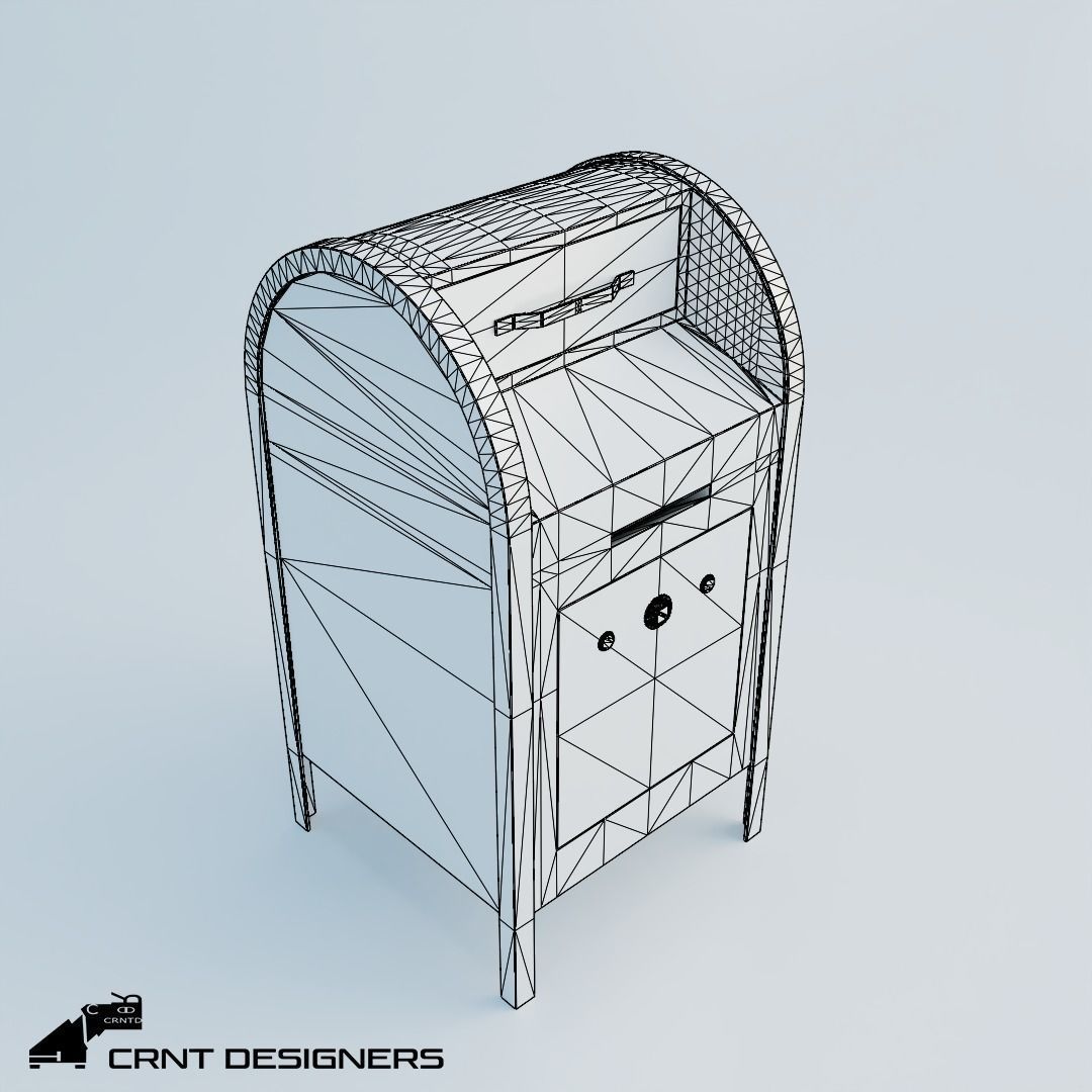 3D model Mail Box Low Poly PBR 3D Model VR / AR / low-poly | CGTrader