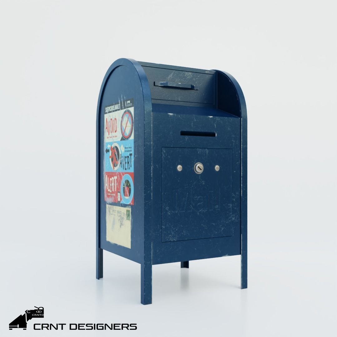 3D model Mail Box Low Poly PBR 3D Model VR / AR / low-poly | CGTrader