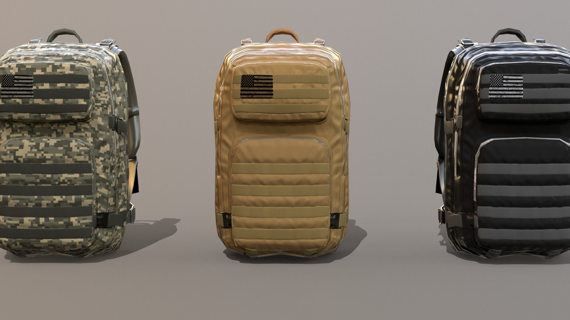 3D model Tactical Bag Military Backpack VR / AR / low-poly | CGTrader
